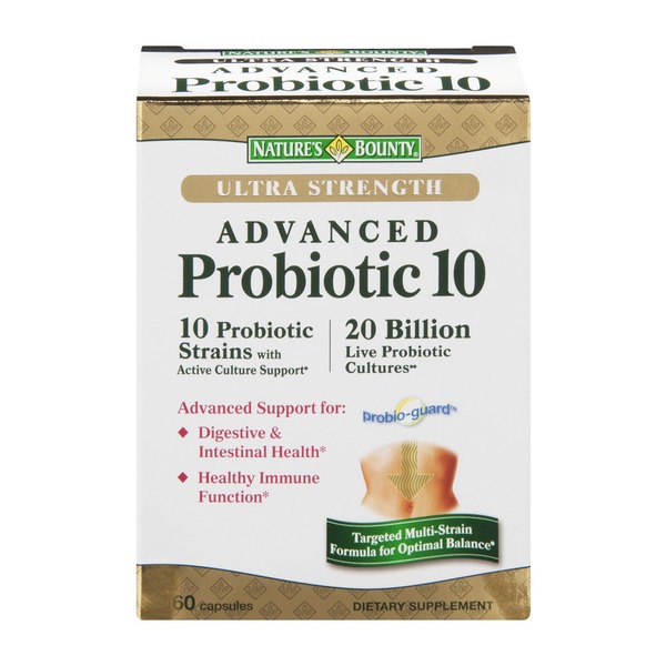 Natures Bounty Advanced Probiotic 10 Dietary Supplement Capsules 60