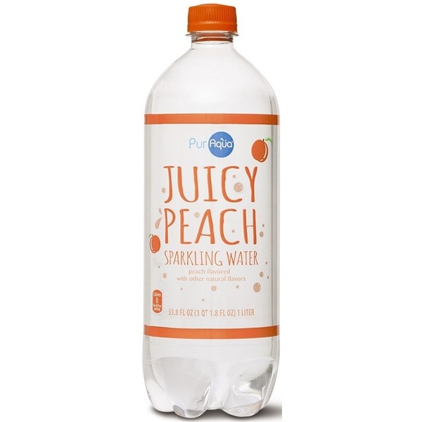 Puraqua Peach Sparkling Flavored Water 338 Fl Oz From Aldi Instacart