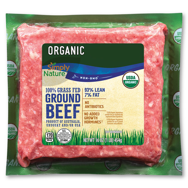 Aldi Simply Nature 9307 Lean Organic Grass Fed Ground Beef Same Day