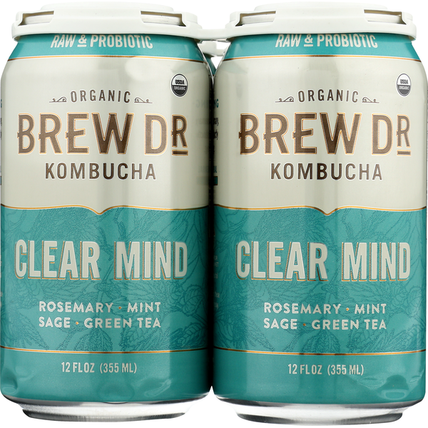 Brew Dr Kombucha Kombucha Organic Clear Mind 4 Each Instacart