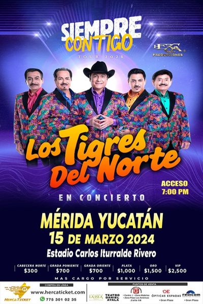 Los Tigres Del Norte YucatÁn Estadio Carlos Iturralde Rivero