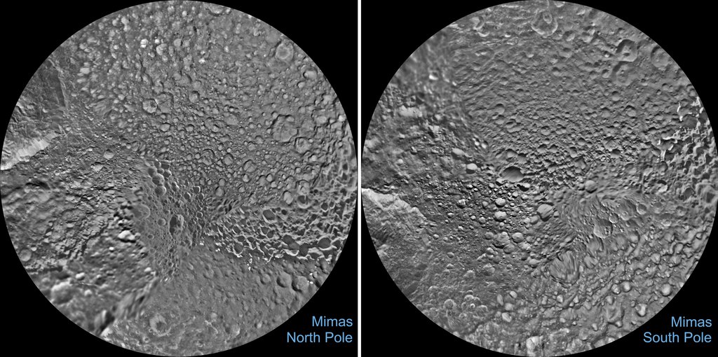 Mimas Polar Maps June 2017 Nasa Jet Propulsion Laboratory Jpl