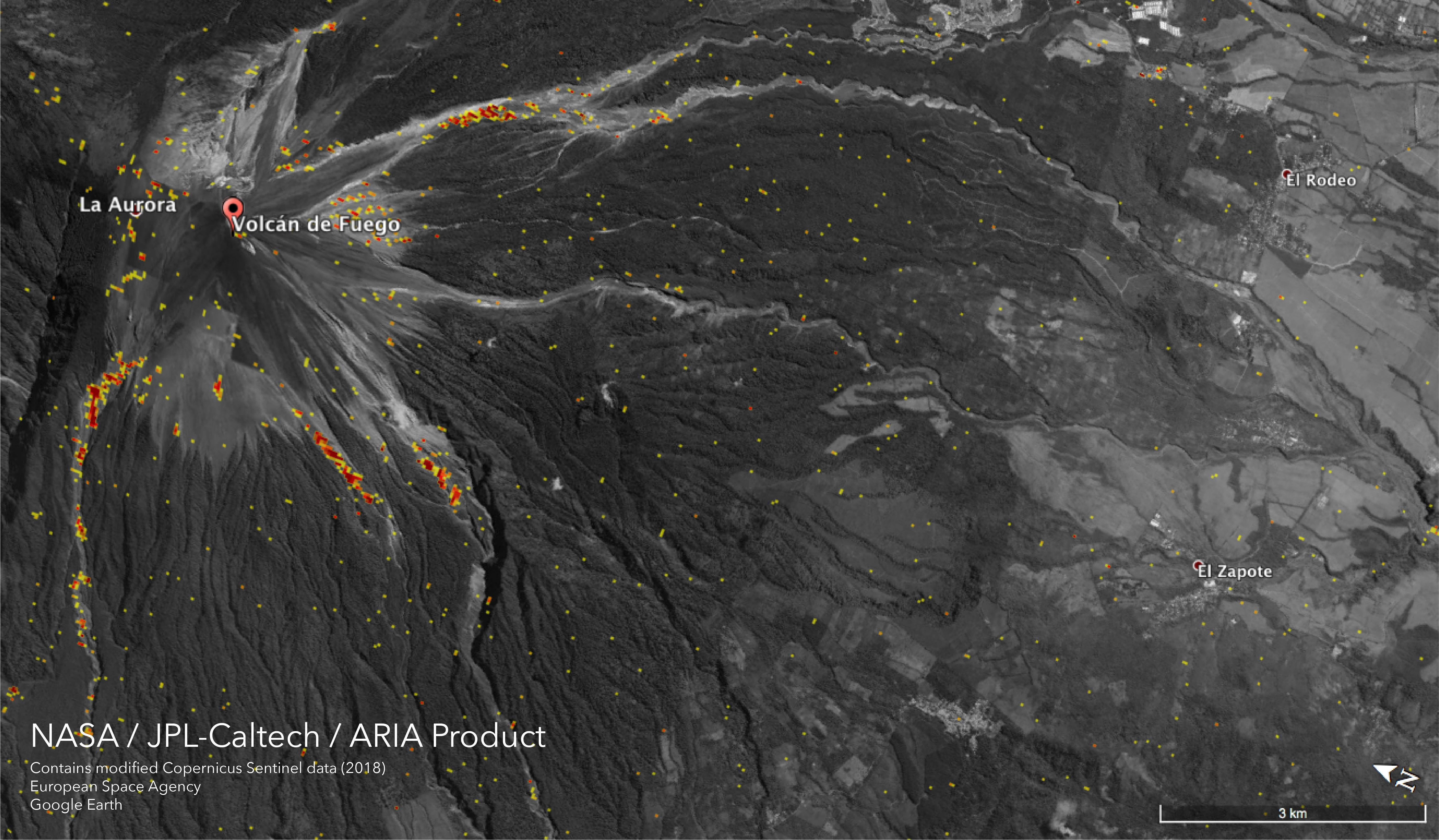 Nasa Damage Map Shows Effects Of Destructive Guatemala Volcano Eruption