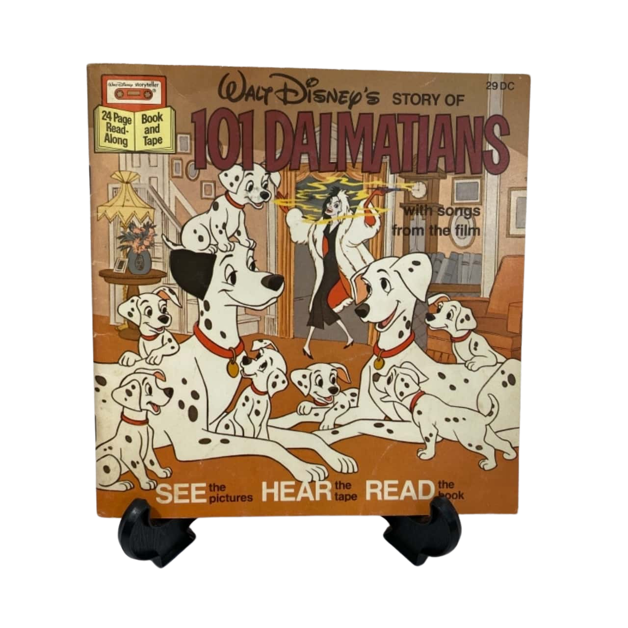 Vintage Walt Disneys 101 Dalmatians Cassette Book Book Only