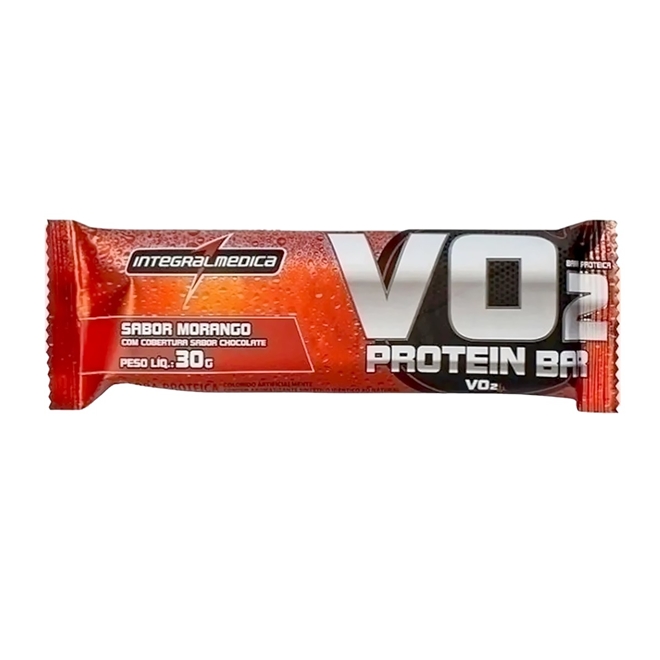 Barra Integralmédica Vo2 Protein Bar Morango 30g Barra Integralmédica