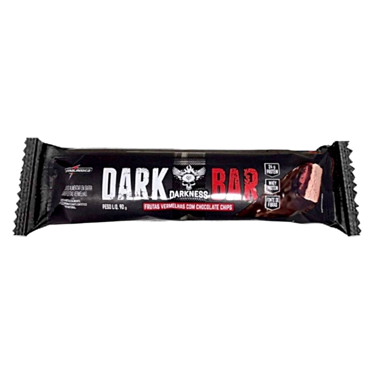 Barra De Proteína Dark Bar Frutas Vermelhas Com Chocolate 90g Barra