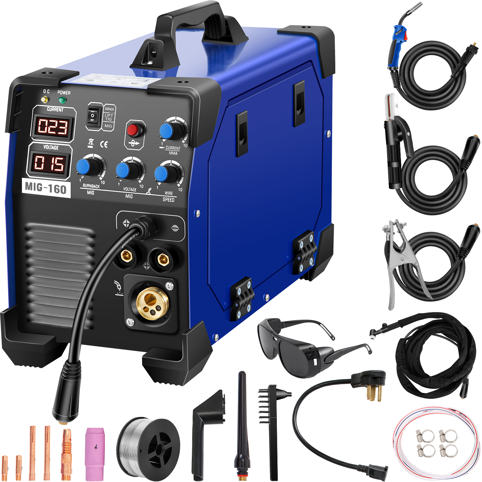 Vevor Mig Welder 160 Amp Mig Tig Arc Welder 3 In 1 Welder Welding