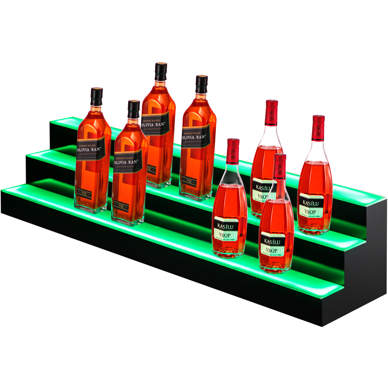 Vevor Led Lighted Liquor Bottle Display Shelf 60 Inch Led Bar Shelves