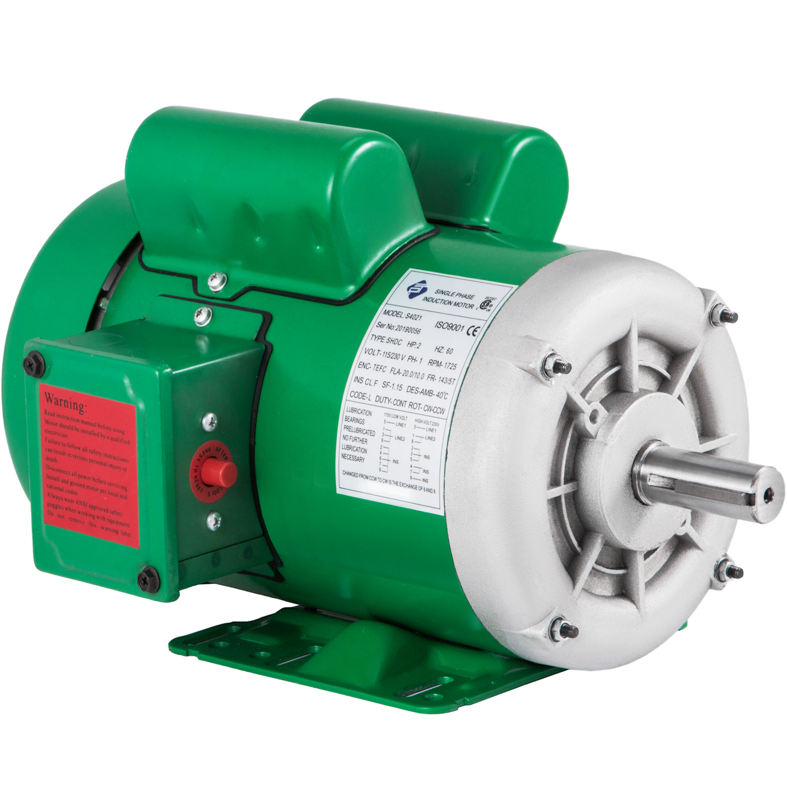 Vevor Electric Motor 2hp 143 5t Frame Single Phase Motor 1800 Rpm 60hz