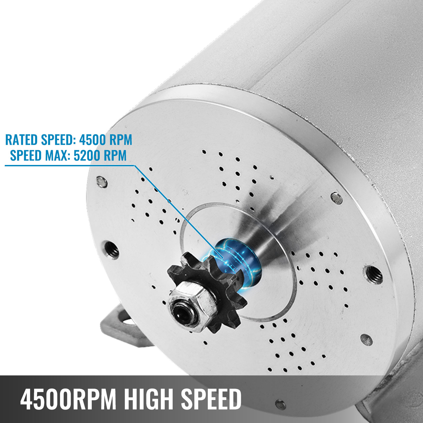 Vevor 1800w 48v Dc Electric Brushless Motor 5200 Rpm E Bike Diy Mini