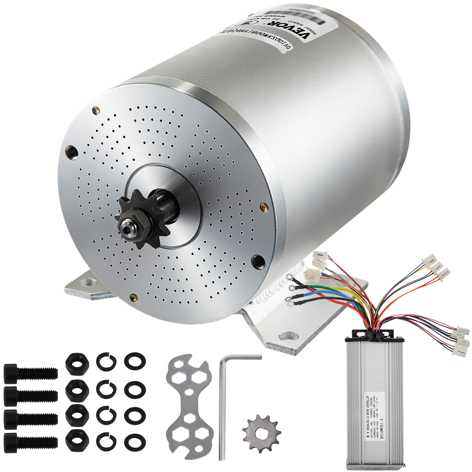 Vevor 2000w 48v Brushless Motor Kit 42a 4300rpm High Speed Electric