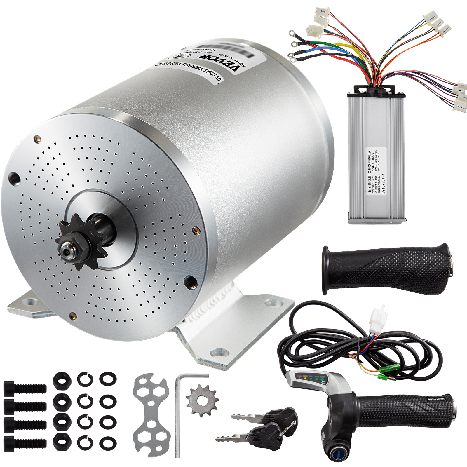 Vevor 2000w 48v Brushless Motor Kit 42a 4300rpm High Speed Electric