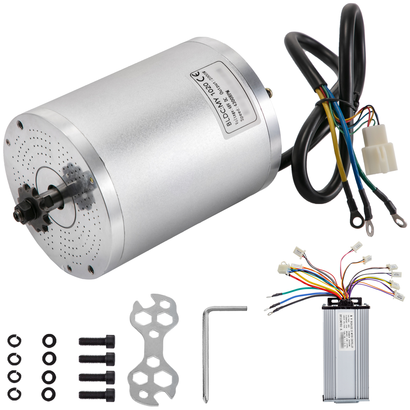 Electric Brushless Dc Motor Wcontrol 48v 2000w 4300rpm High Speed