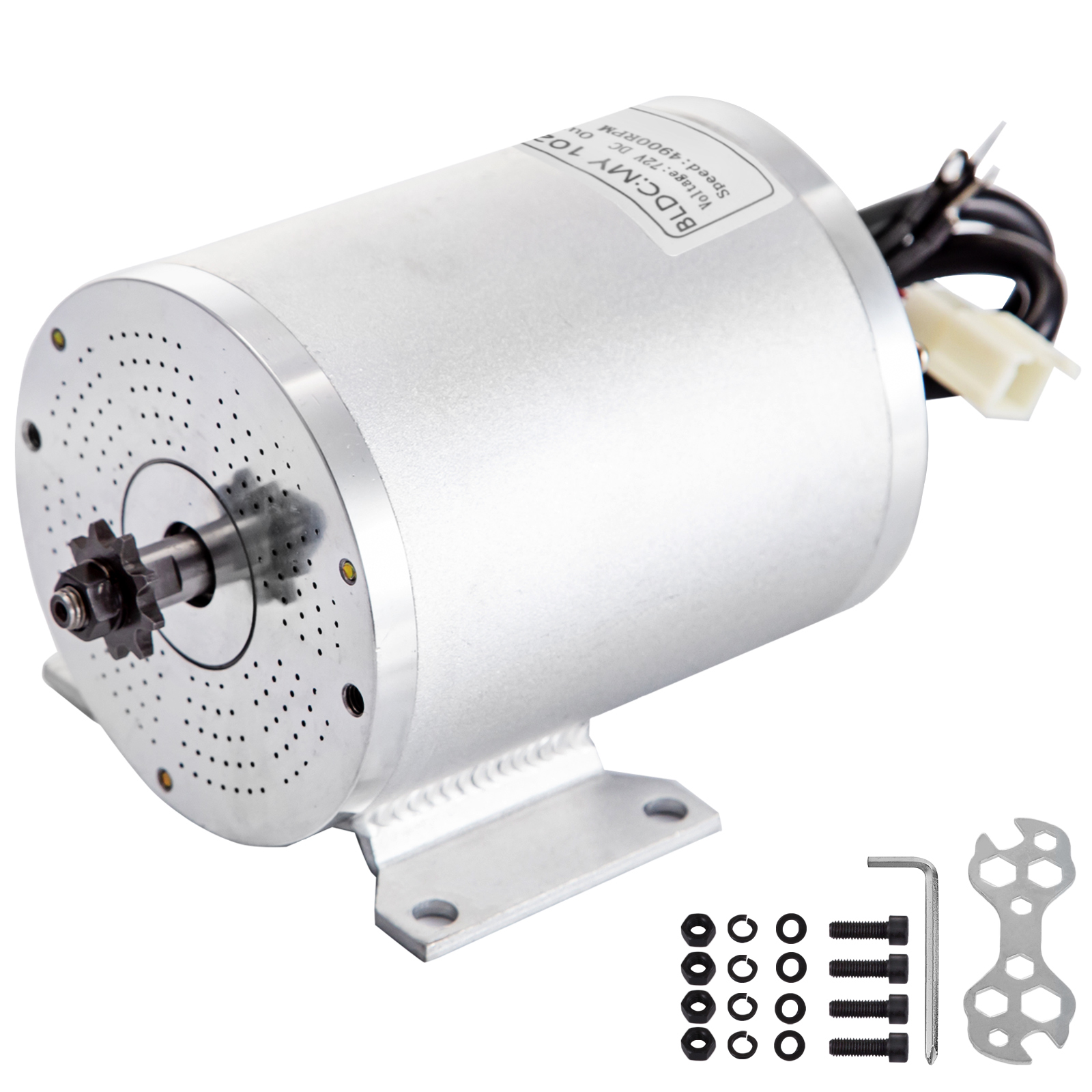 Vevor 72v 3000w Brushless Dc Motor With 4900prm High Speed For Electric