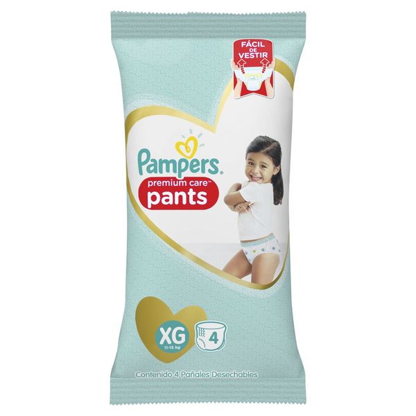 Pañales Desechables Pampers Pants Premium Care Talla Xg 4 Unidades