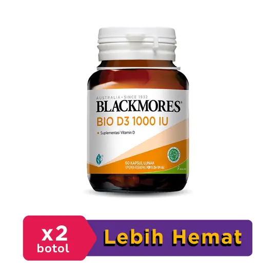 Blackmores Vitamin D3 1000 Iu Bio D3 1000 Iu 2 Botol 60 Kapsulbotol