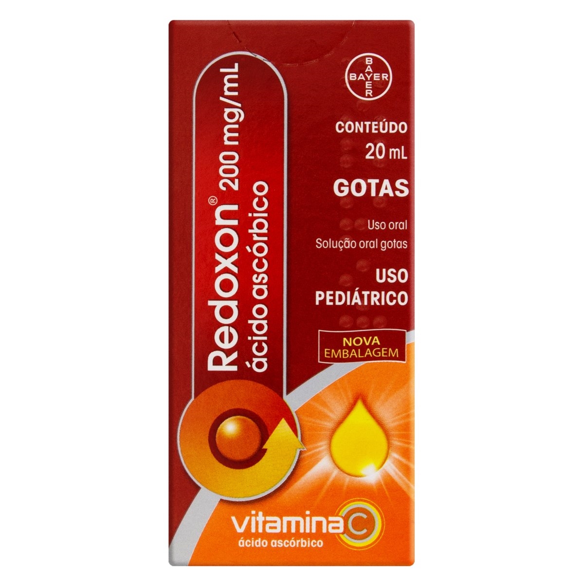 Redoxon Gotas 200mgml Caixa Com 1 Frasco Gotejador Com 20ml De