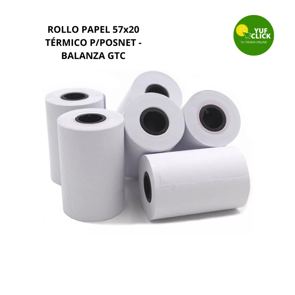 Rollo Papel 57x20 Termico P Posnet Balanza Gtc