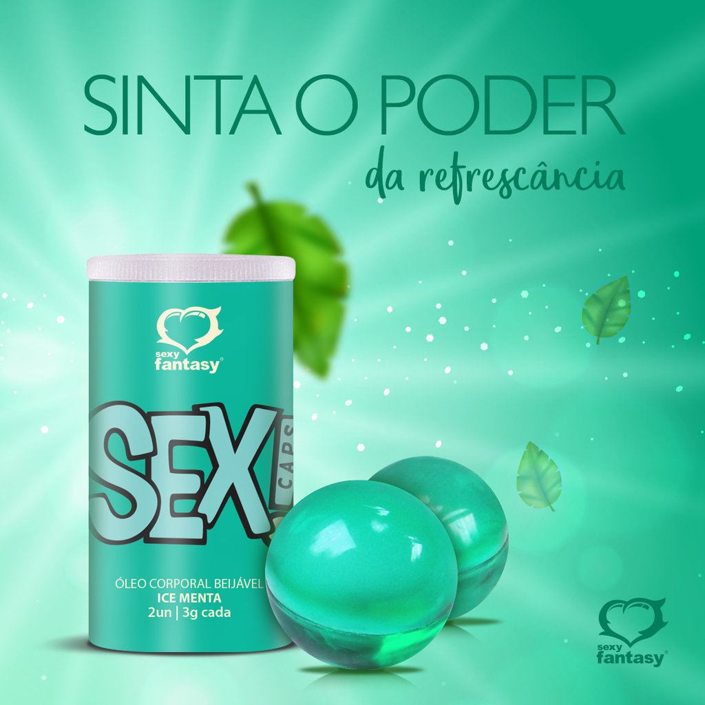 Cápsulas Sex Caps Beijáveis Ice Menta