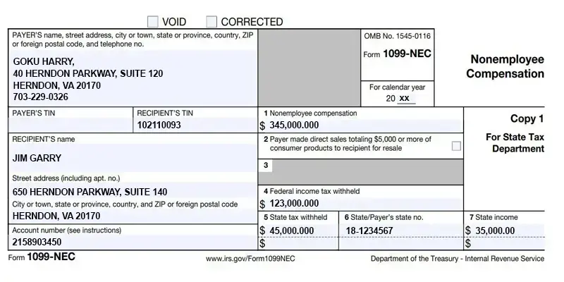 E File Irs Form 1099 Nec Online Today Simple And Secure