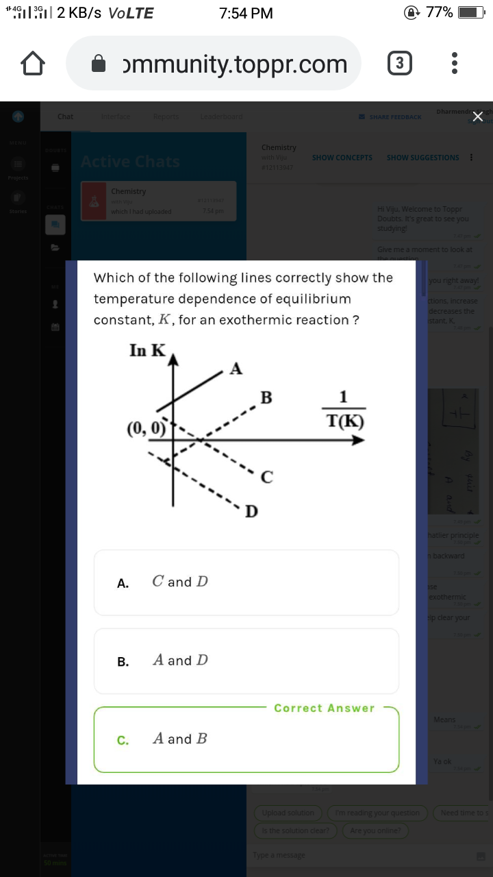 Which Of The Following Lines Correctly Show The Temperature Dependence