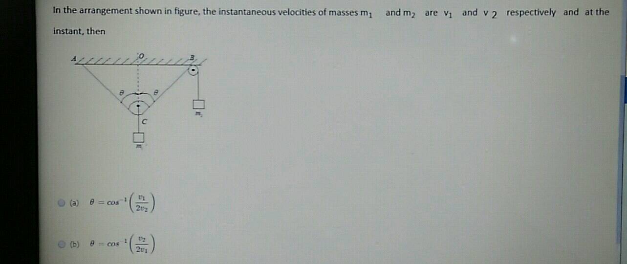 Two Particles Of Masses M1 And M2 In Projectile Motion Have Velocities