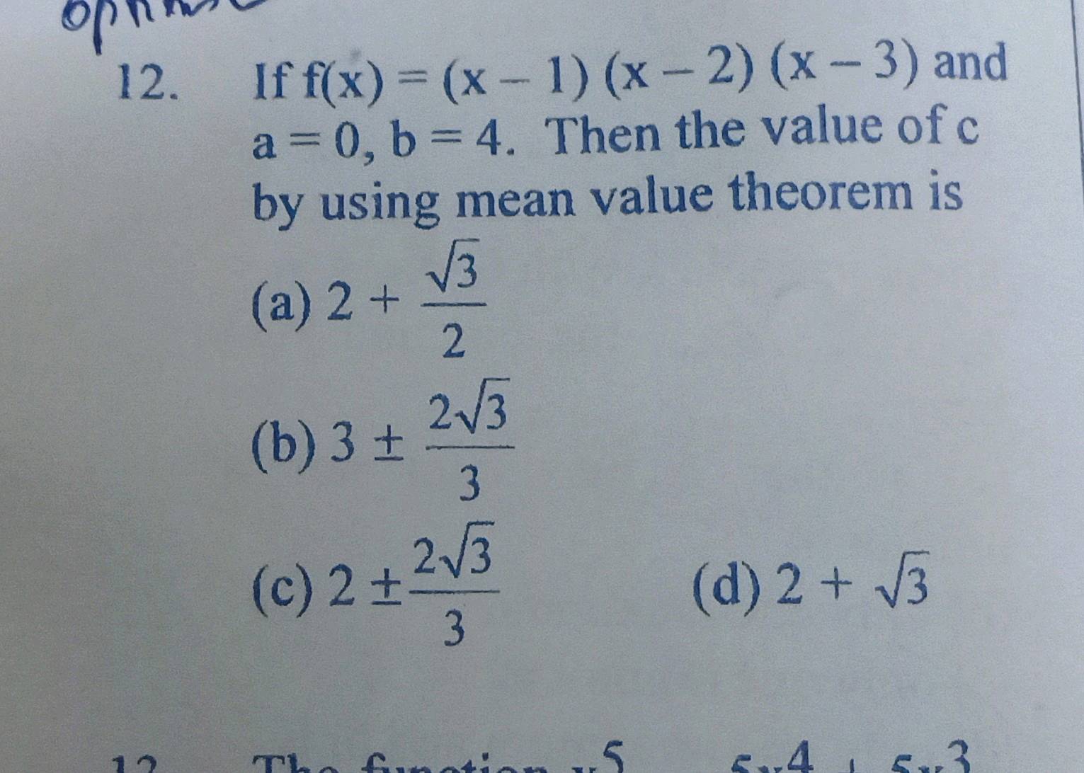 The Value Of C In Lagranges Mean Value Theorem For F X X X 2