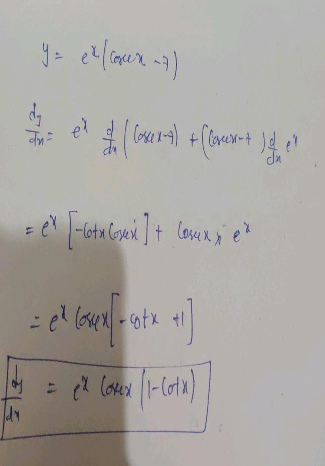 Find The Derivative Of Cosec2 X By Using First Principle Of