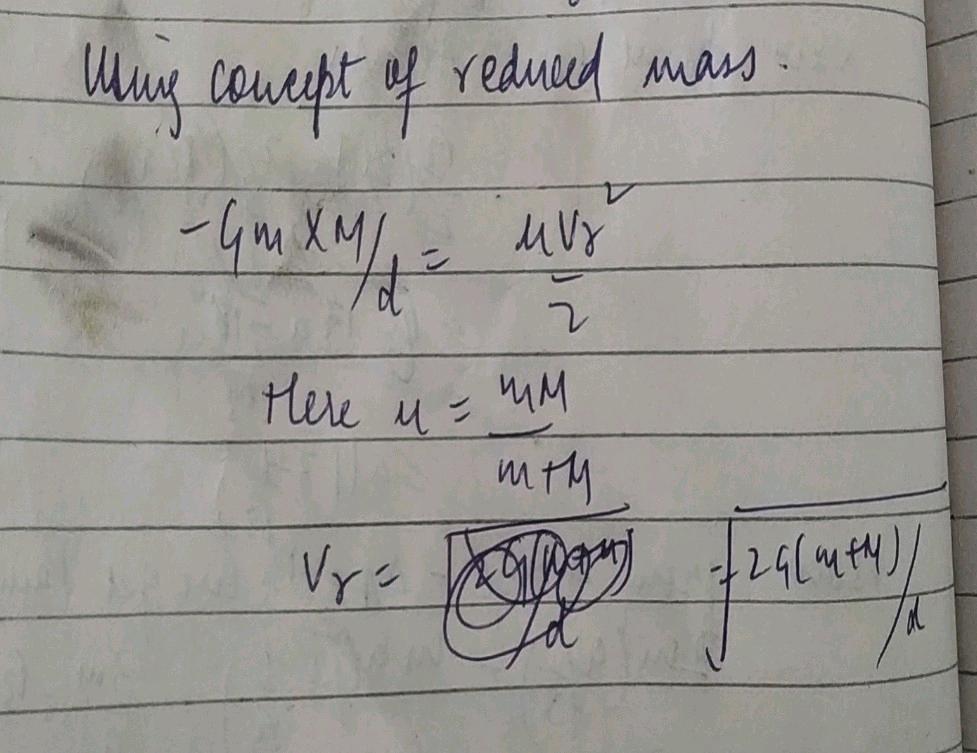 Two Particles Of Masses M And M Are Initially At Rest At An Infinite