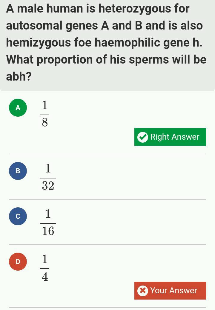 A Human Male Is Heterozygous For Autosomal Genes A And B He Is