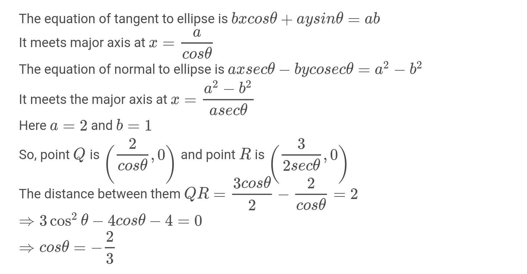 The Tangent And Normal To The Ellipse X2 4y2 4 At A Point P