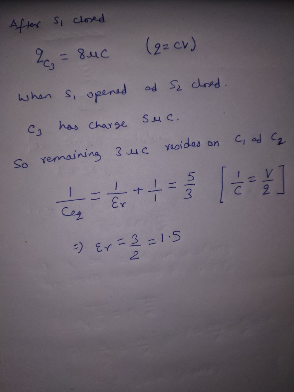 Three Identical Capacitors C1 C2 And C3 Have A Capacitance Of 10 Mu F