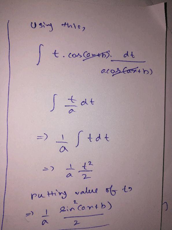 Integrate The Function Sin Ax B Cos Ax B