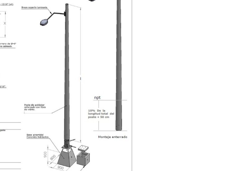 Poste Para Alumbrado PÚblico Construex México