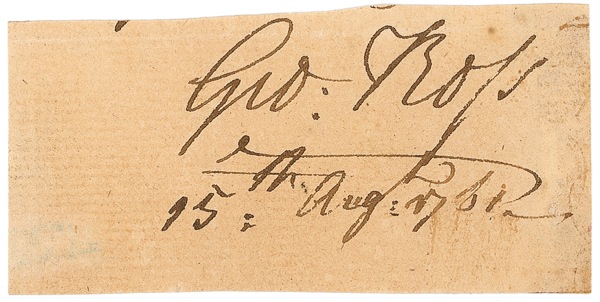 Declaration Of Independence Ross George Rr Auction