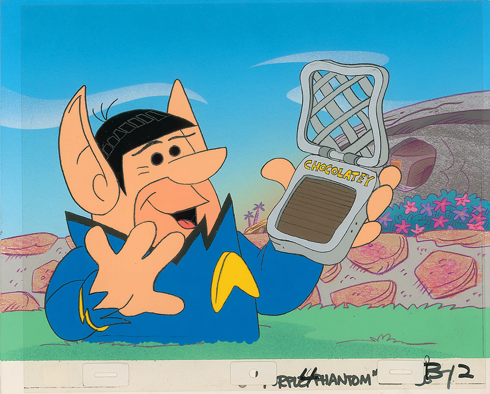 Barney Rubble Production Cel And Production Background From A Cocoa