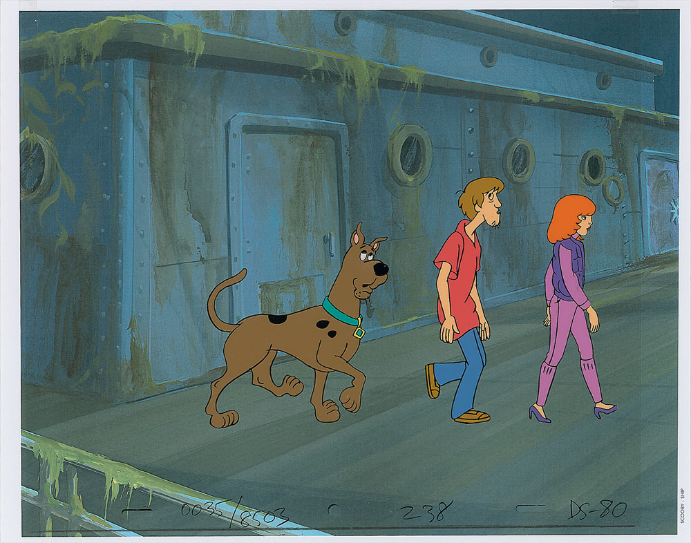 Scooby Shaggy And Daphne Production Cel From The 13 Ghosts Of