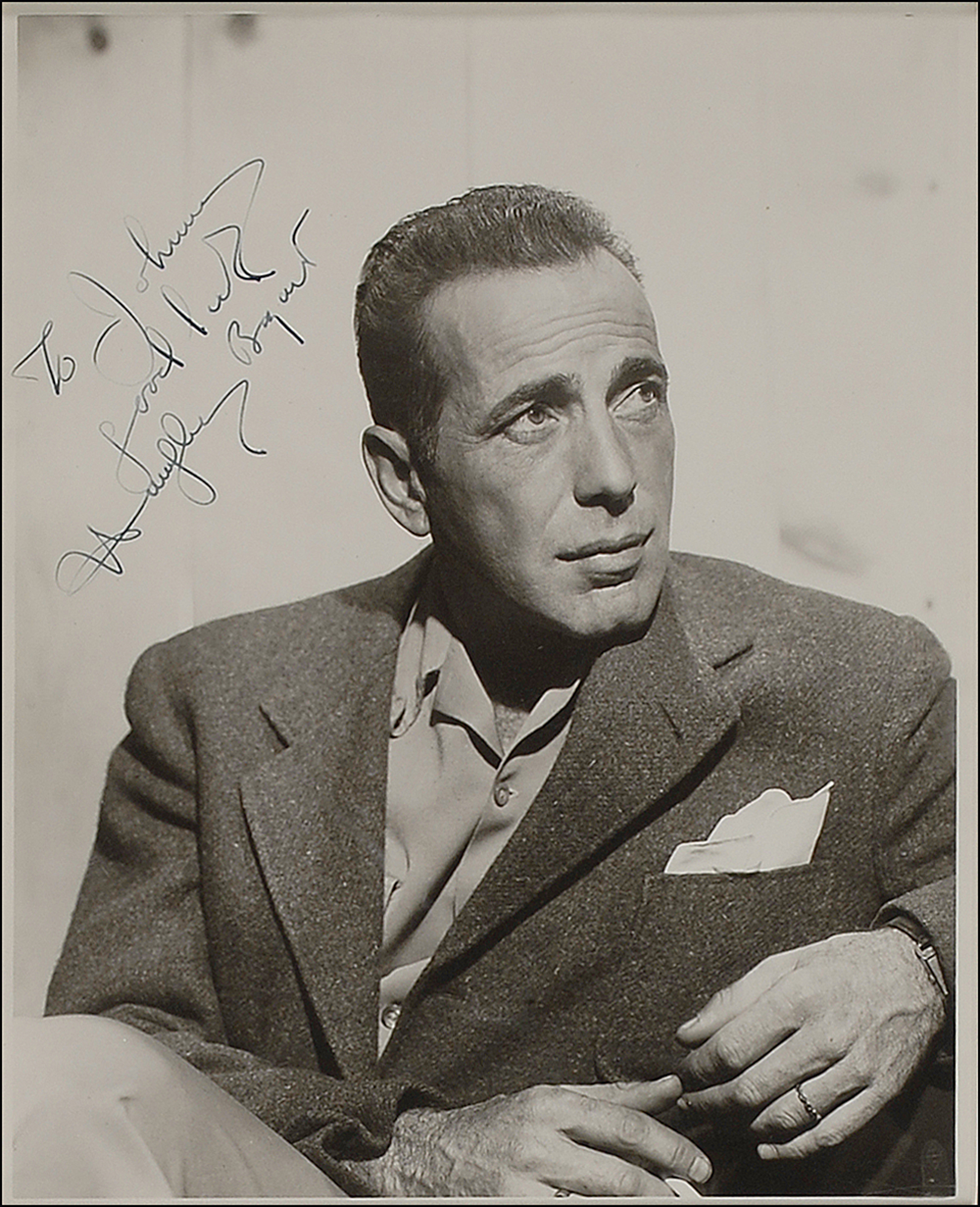 Humphrey Bogart Signed Photograph Rr Auction