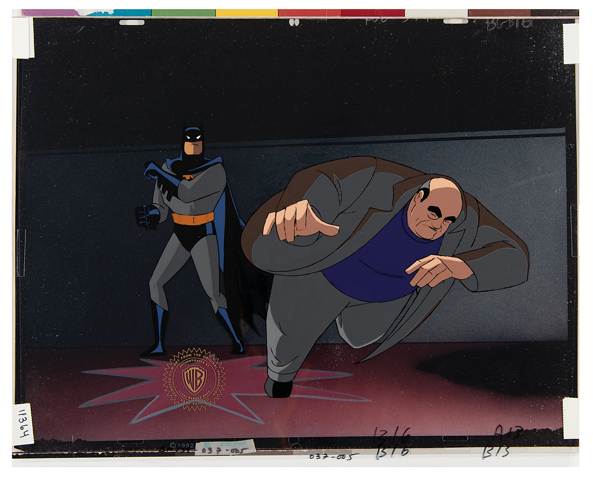 Batman And Thug Production Cels From Batman The Animated Series Rr