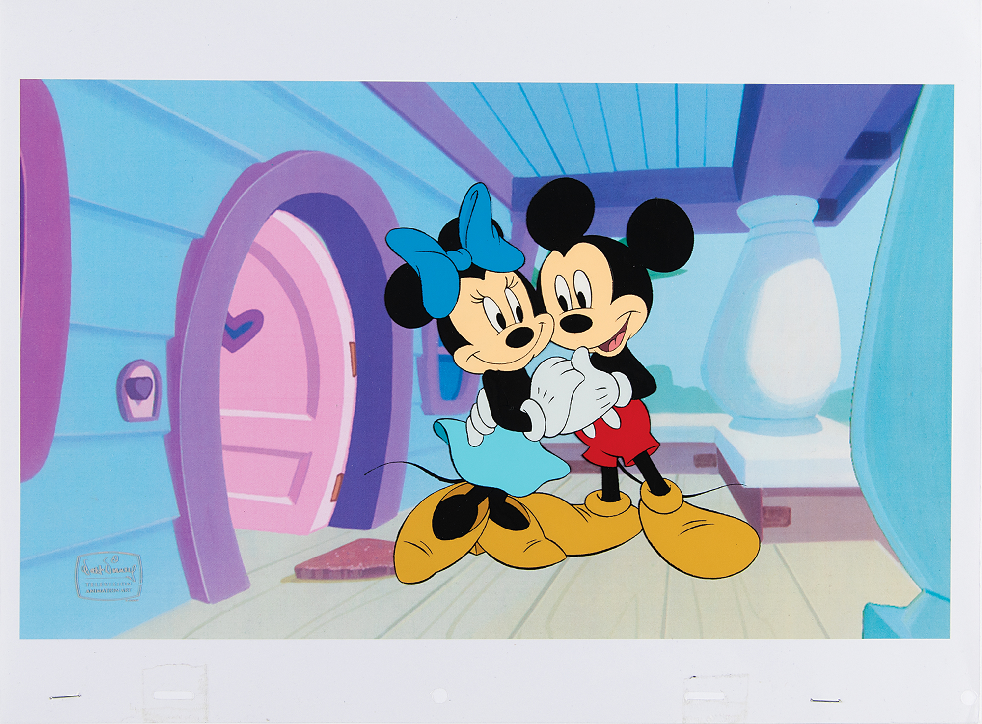 Mickey And Minnie Mouse Production Cel From Mickey Mouse Works Rr