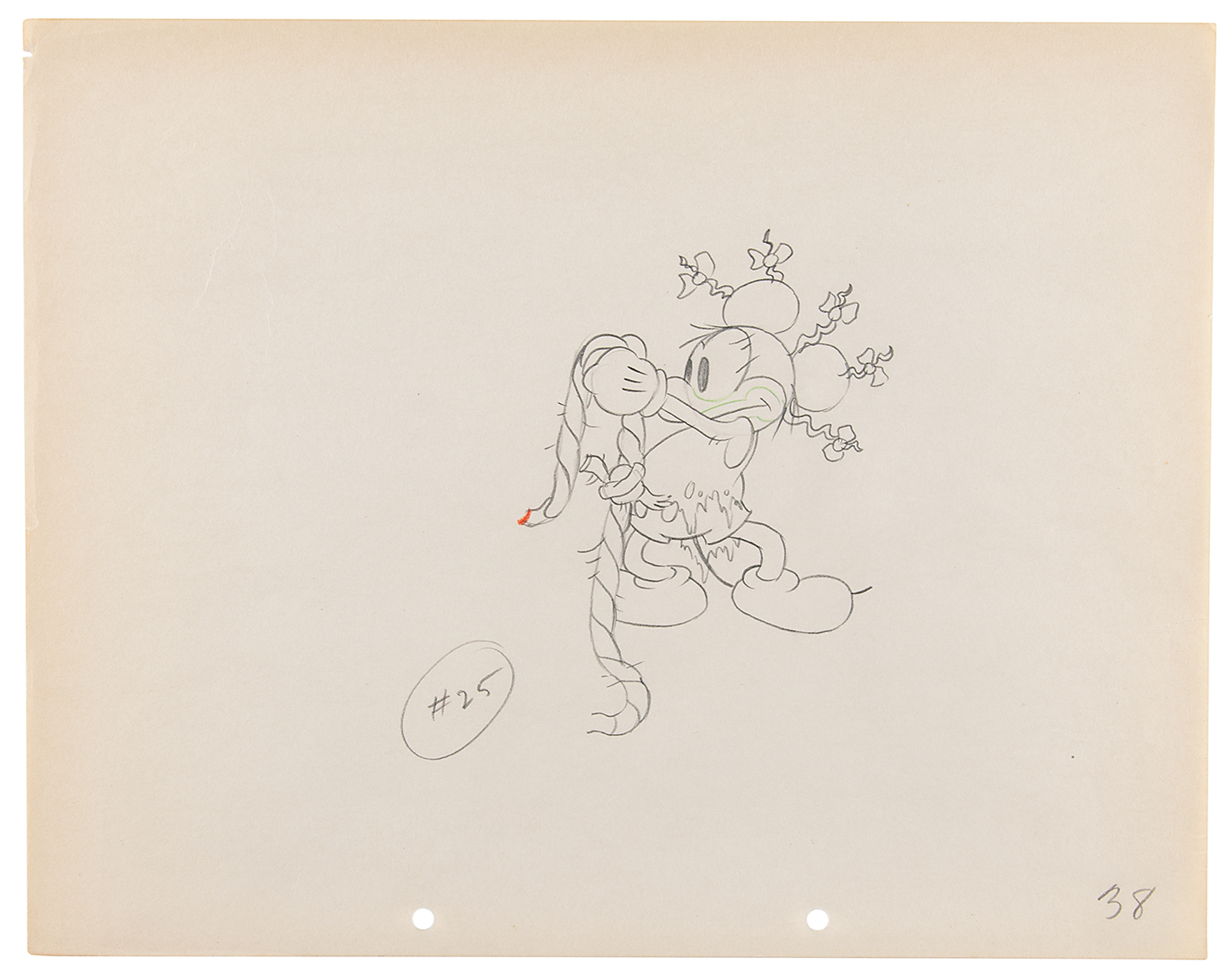 Mickey Mouse Production Drawing From Mickeys Mellerdrammer Rr