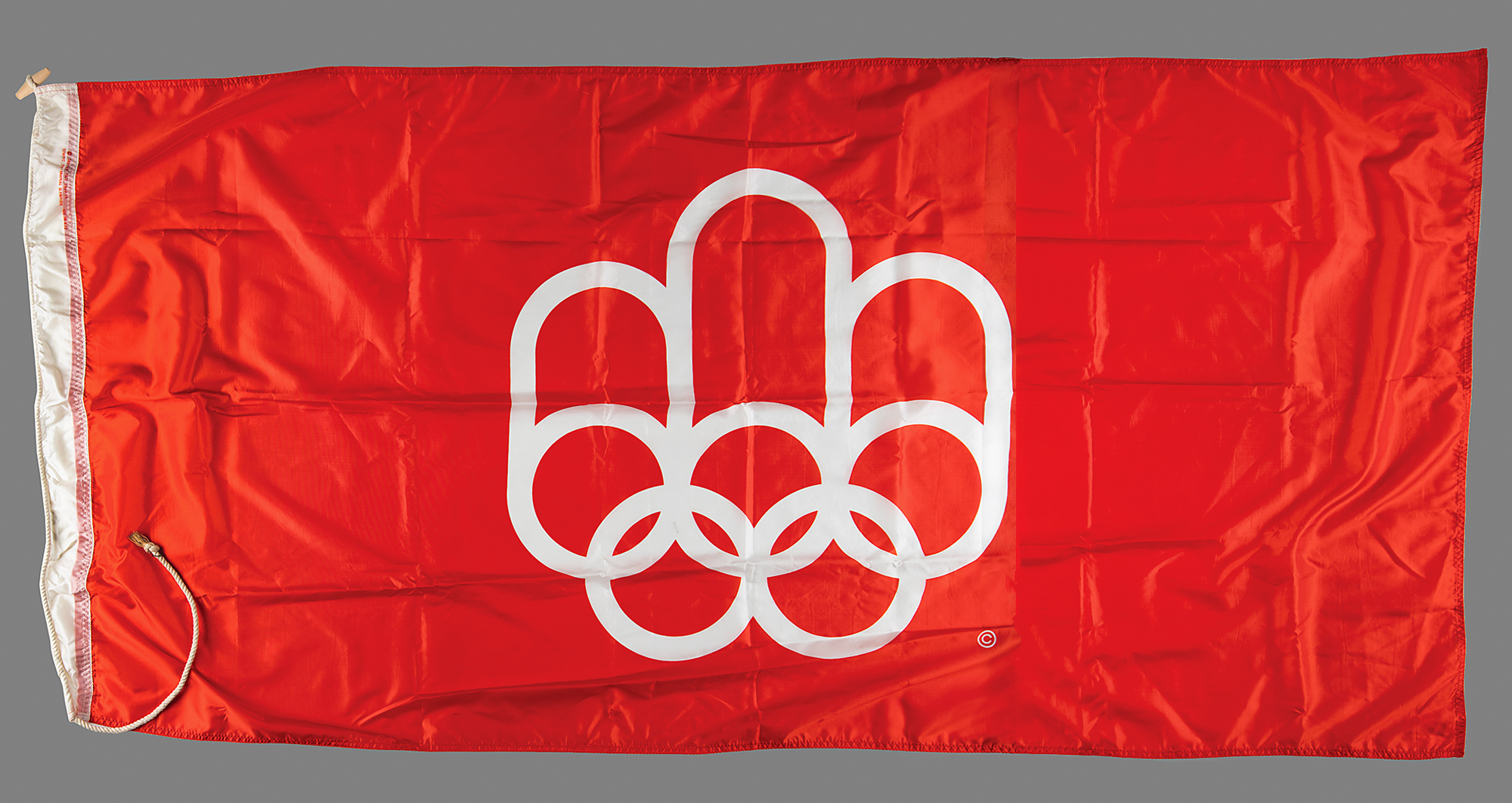 Montreal 1976 Summer Olympics Flag Rr Auction