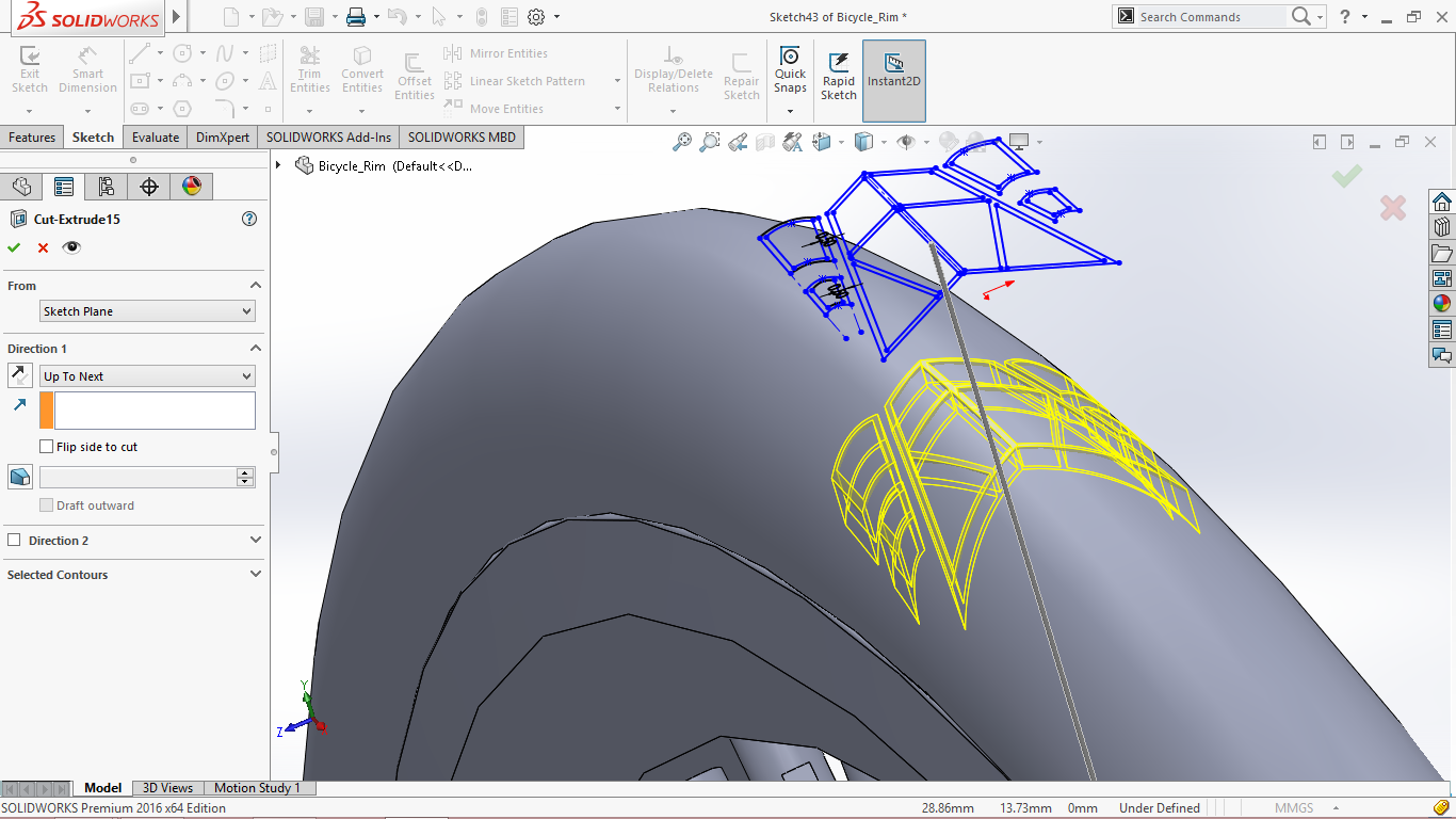 How To Apply Circular Pattern To Cut Extrude Feature In Solidworks