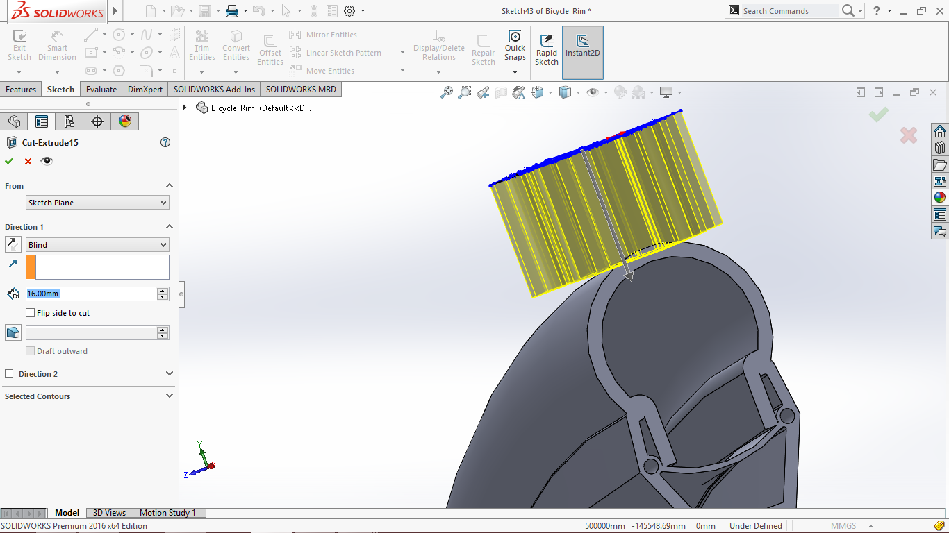 How To Apply Circular Pattern To Cut Extrude Feature In Solidworks