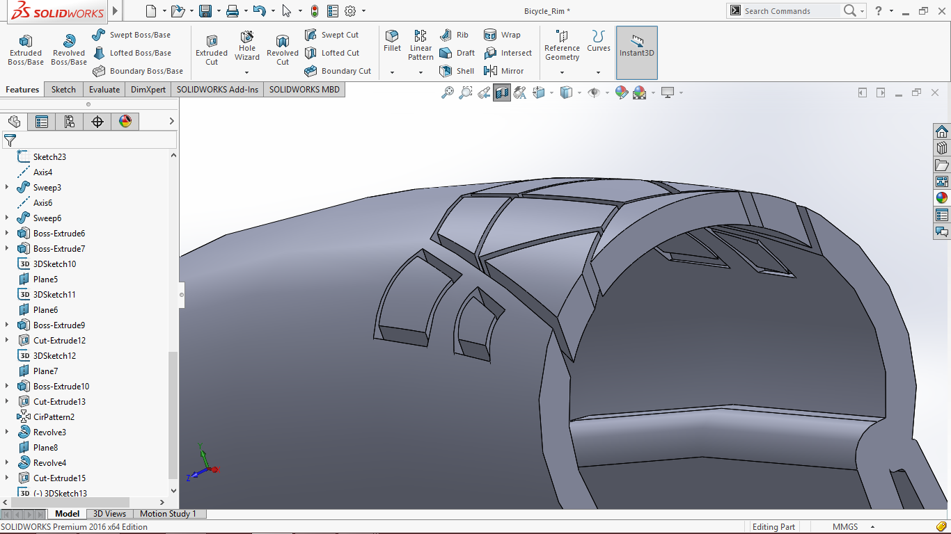 How To Apply Circular Pattern To Cut Extrude Feature In Solidworks