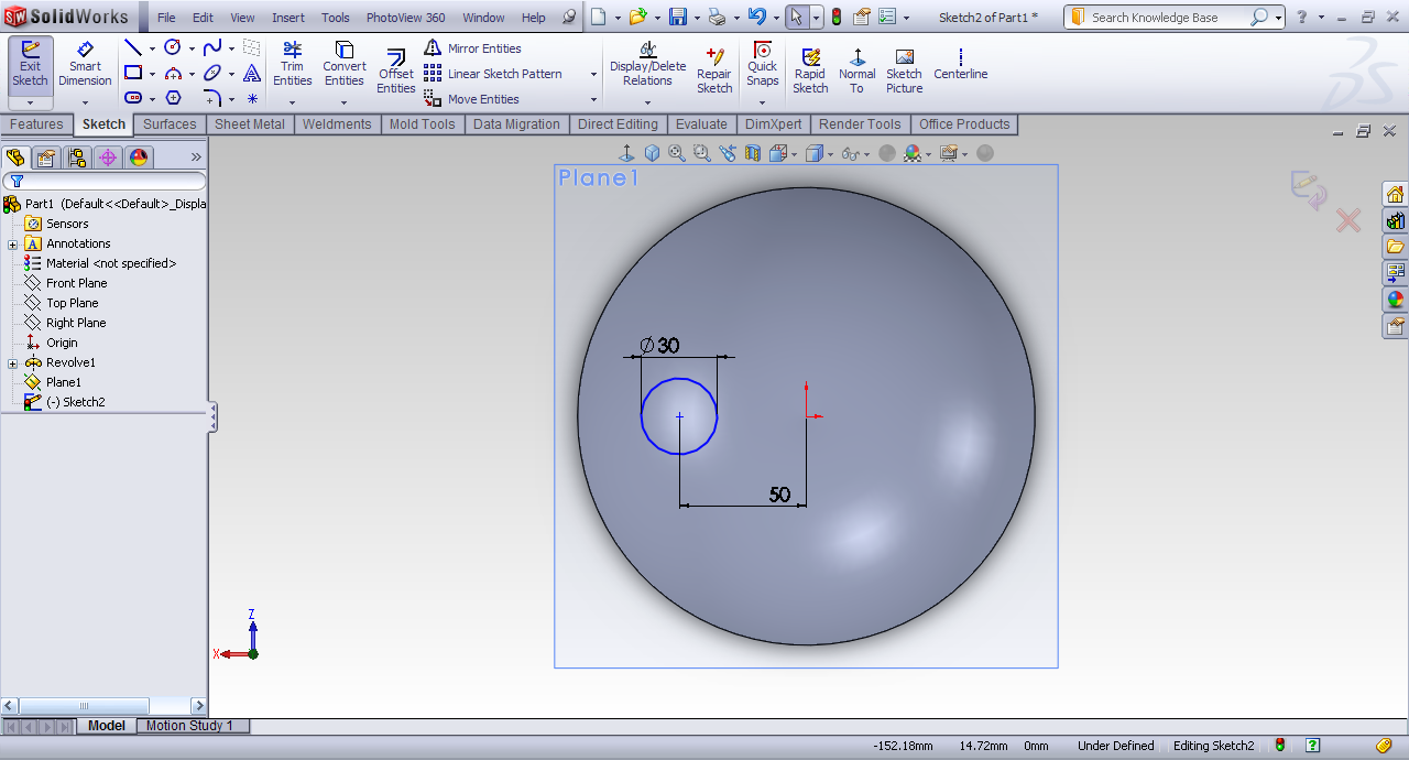 Tutorial Indent Feature In Solidworks Grabcad Tutorials