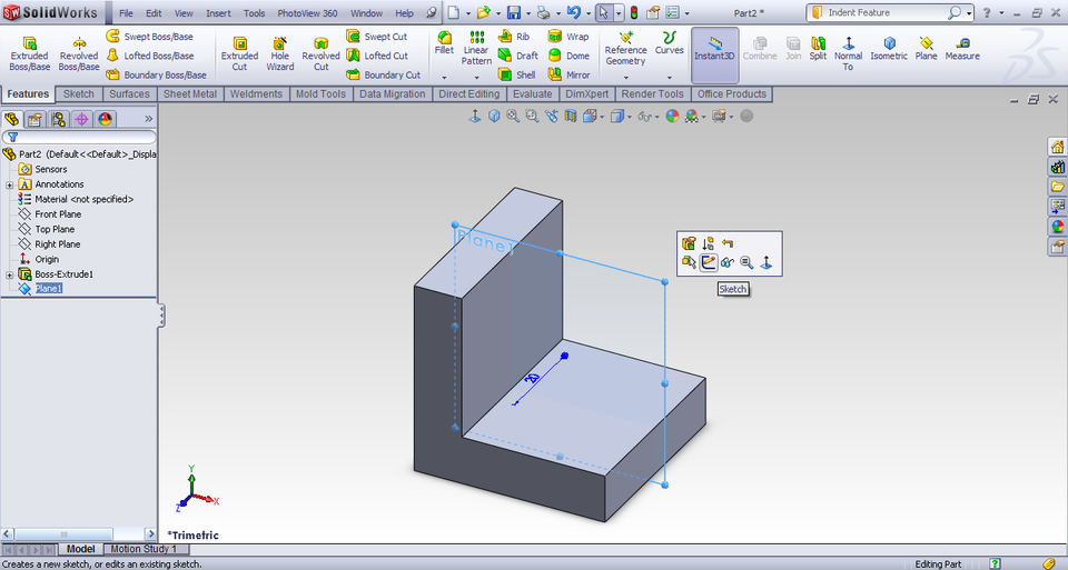 Tutorial Rib Feature In Solidworks Grabcad