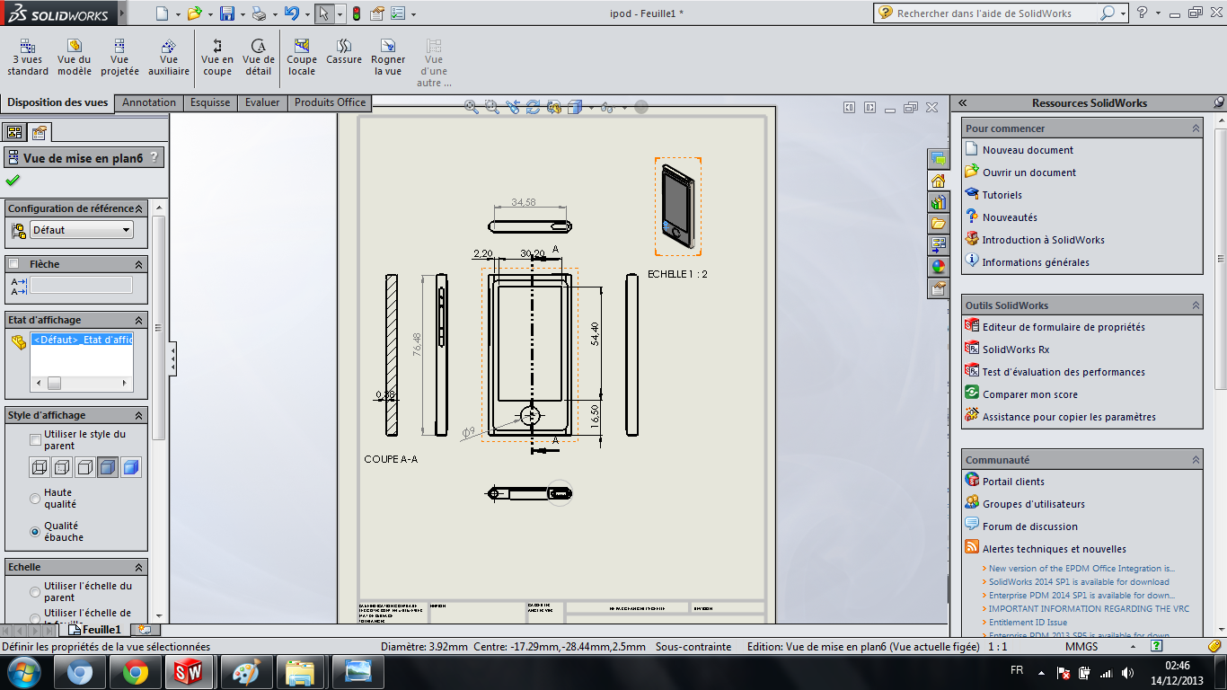 Comment Faire Une Mise En Plan Dune Piece Sur Solidworks Grabcad