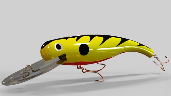 Hard Bait Lure Stl Step Iges Solidworks 3d Cad Model Grabcad