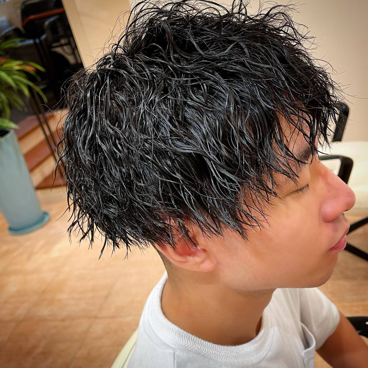 パーマ ツイスト ツーブロック メンズ×fabris ×平本 詠一×695695【hair】